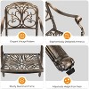 VINGLI Patio Chairs Set of 2 - Stackable Outdoor Cast Aluminum Dining ...