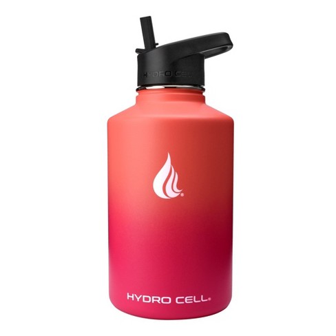 64oz Coral/punch Hydro Cell Wide Mouth Stainless Steel Water Bottle ...