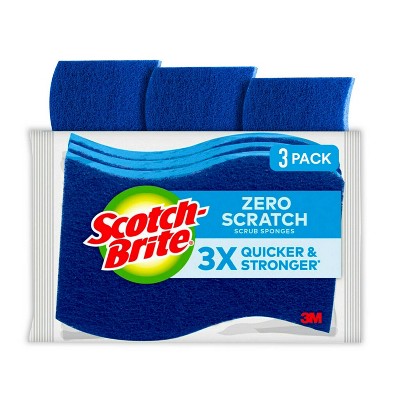 Scotch-brite Zero-scratch Scrub Sponges - 3ct : Target