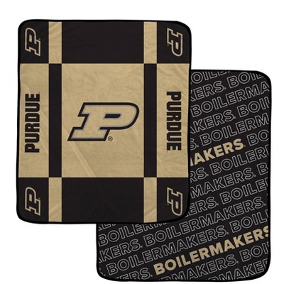 NCAA Purdue Boilermakers Reverse Block Double Sided Ultra Cozy Blanket ...