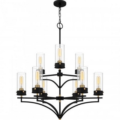 Quoizel Lighting Hillside 9 - Light Chandelier In Matte Black : Target