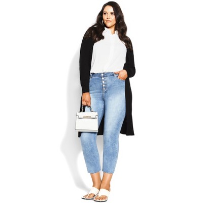 City Chic| Women's Plus Size Isabella Cardigan - Black - 16w : Target