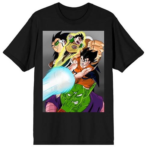 Men's Dragon Ball Z Anime Character Group Black Short Sleeve Graphic ...