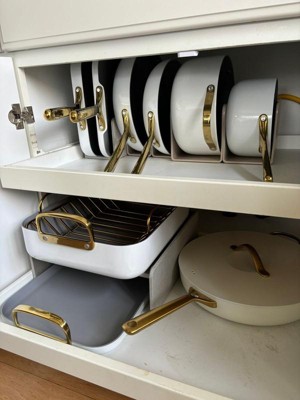 Caraway Home 5pc Nonstick Square Cookware Set Navy : Target