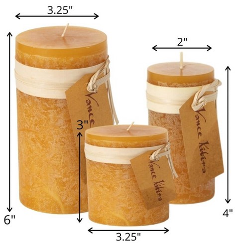 Brown Sugar Timber Pillar Candles Kit- Set Of 3 : Target