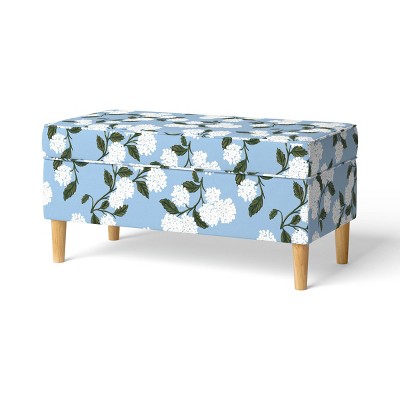Rifle Paper Co. x Target Storage Bench Hydrangea Cornflower/Light Blue ...
