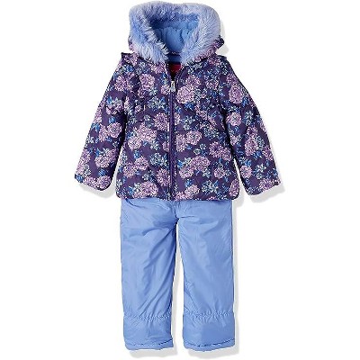 London Fog Girls' 2-piece Snowbib And Puffer Coat Snowsuit Set : Target