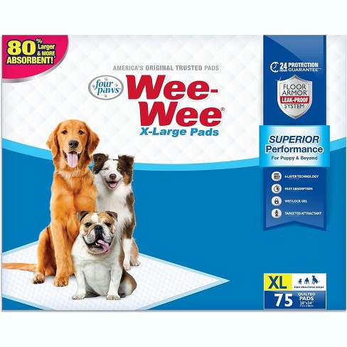 Four Paws X-large Wee Wee Pads 28" X 34" 75pc : Target