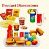 Etokfoks 31pcs Mini Fast Food Pretend Play Kitchen Set Hamburger Fries ...