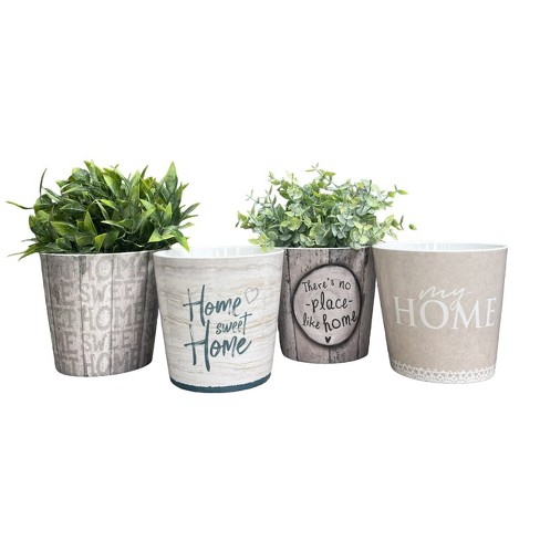 Home Collection Ceramic Pot Set – 4 Designs, Eco-friendly & Waterproof ...