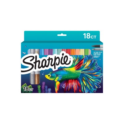 Sharpie 2pk Permanent Markers Fine Tip Black : Target