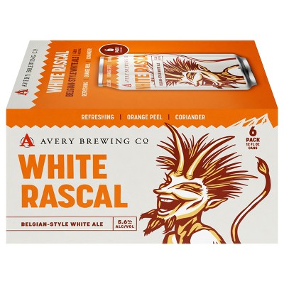 Avery White Rascal White Ale Beer - 6pk/12 fl oz Cans : Target