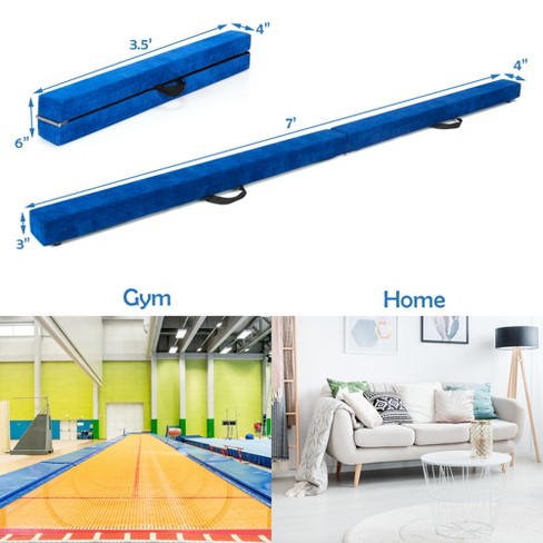 Costway 7ft Folding Gymnastic Beam Portable Floor Balance Beam W ...