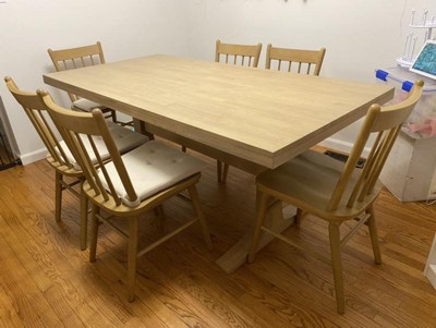 Pedestal Wood Dining Table - Natural - Hearth & Hand™ With Magnolia ...