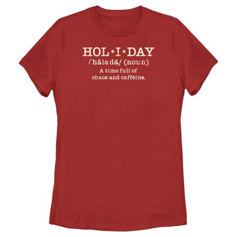 Women's Lost Gods Holiday Definition T-shirt - Red - X Large : Target