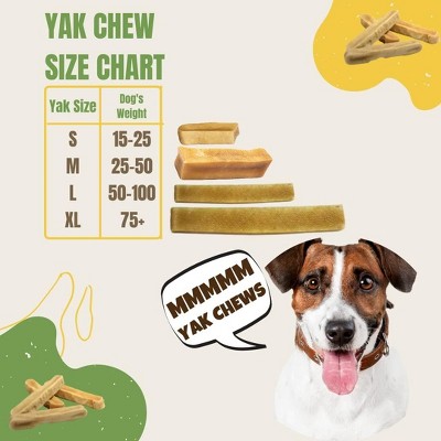Ecokind Pet Treats Premium Gold Yak Chews - Ordorless, Long Lasting ...