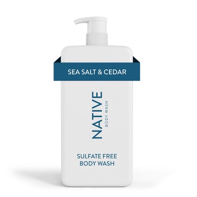 Native Body Wash For Men & Women - Sea Salt & Cedar - Sulfate Free With ...