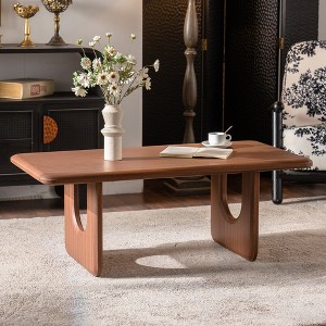 GDFStudio Acheson Mid-Century Modern 47.24" Rectangular Wood Coffee ...