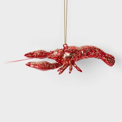 Northlight Shiny Lobster Glass Christmas Hanging Ornament - 3.5" - Dark ...