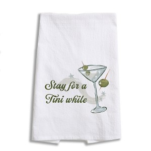 Personalization Mall Stay For a Tini While Kitchen Tea Towel : Target