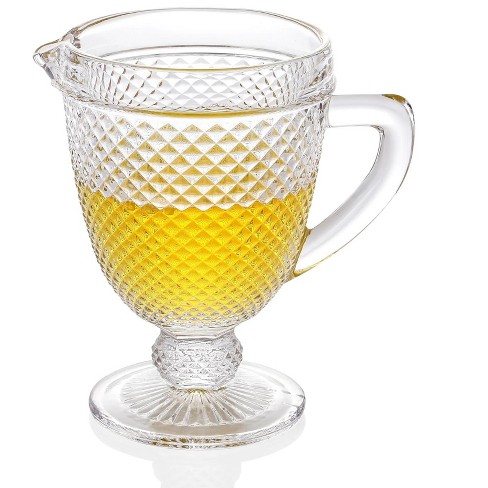 Slickblue Chroma Clear Glass Pitcher With Spout - 34oz, Geometric ...