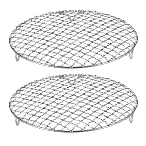 Unique Bargains Stainless Steel Round Cross Wire Barbecue Grill With ...