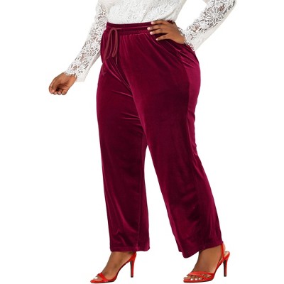 Agnes Orinda Women's Plus Size Sweatpants Slash Pocket Elastic Waist ...