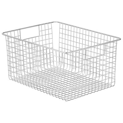 Mdesign Steel Metal Wire Kitchen Organizer Basket, Handles, 3 Pack ...