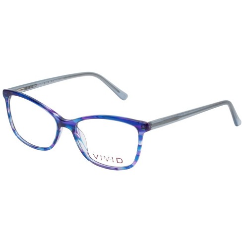 Vivid Designer Blue Light Blocking Reading Eyeglasses 893 Marble Blue 52 Mm +1.50 : Target