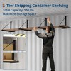 8 Pack Shipping Container Shelving Bracket, 1-Tier Powder Coated Steel ...