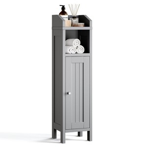 VINGLI Small Storage Corner Floor Cabinet, 7.9" Narrow Toilet Paper ...