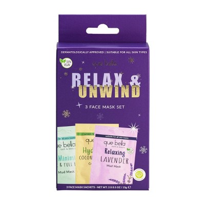 Que Bella Relax & Unwind Face Mask Collection - 6pc : Target