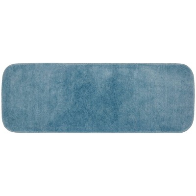 22"x60" Traditional Plush Washable Nylon Rug Basin Blue - Garland : Target