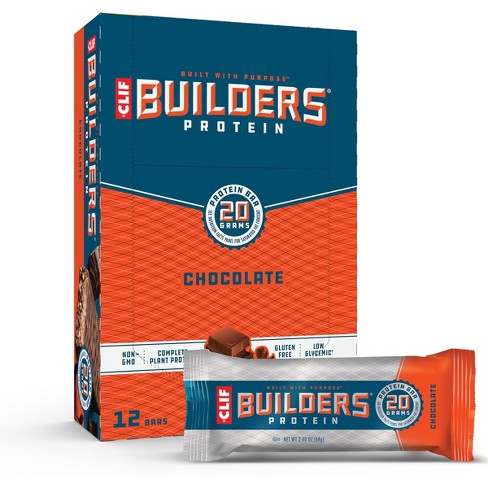 Clif Bar Builders Protein Bars - Chocolate - 20g Protein - 12ct : Target