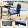 5-Piece Wicker Patio Dining Set, Outdoor Table with Umbrella Hole & 4 ...