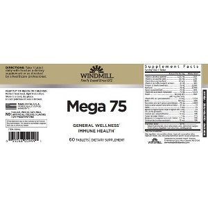 Windmill Mega 75 Tablet, 60 Ct : Target