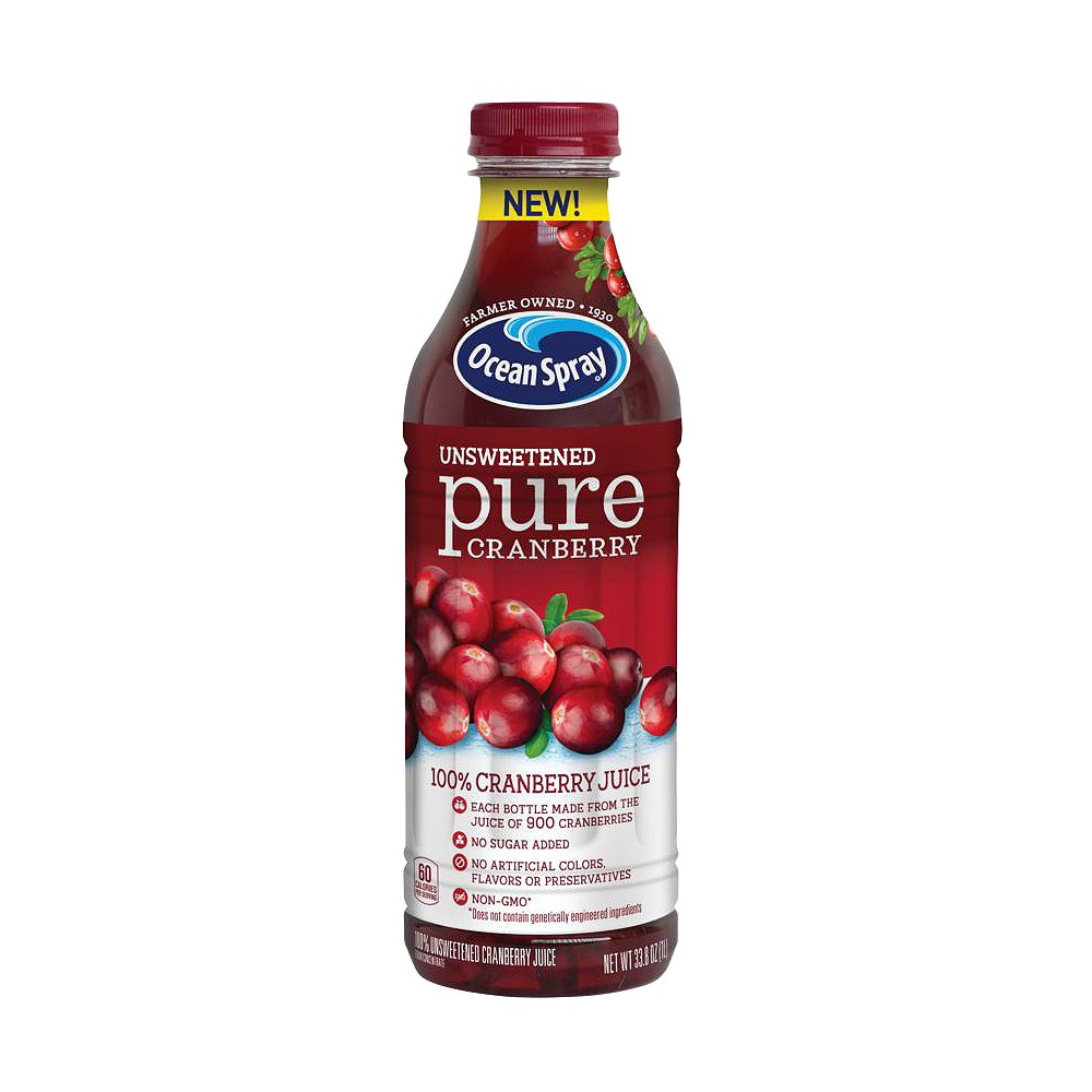 UPC 031200026217 - Ocean Spray 100% Pure Cranberry Juice - 33.8 fl oz ...