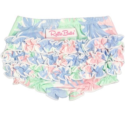 Rufflebutts Baby/toddler Knit Rufflebutt Bloomer - Pastel Palms, 3-6m ...
