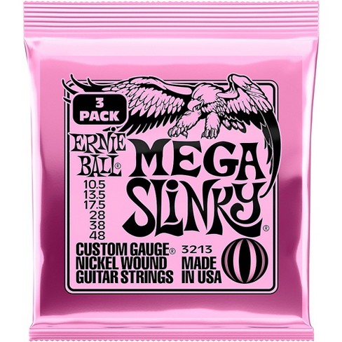 Ernie Ball Mega Slinky Nickel Wound Electric Guitar Strings 3-pack 10.5 ...