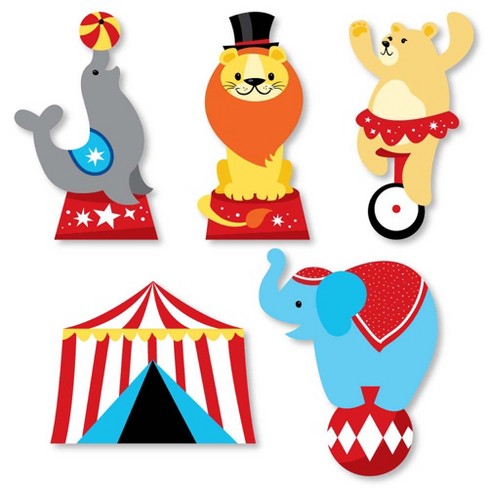 Big Dot Of Happiness Carnival - Step Right Up Circus - Diy Shaped ...