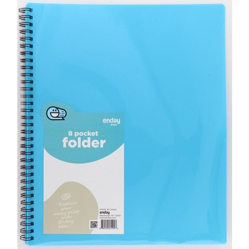 Enday 8 Pocket Folder, Blue : Target
