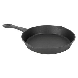 Victoria Seasoned 12" Cast Iron Skillet With Double Loop Handles Black ...