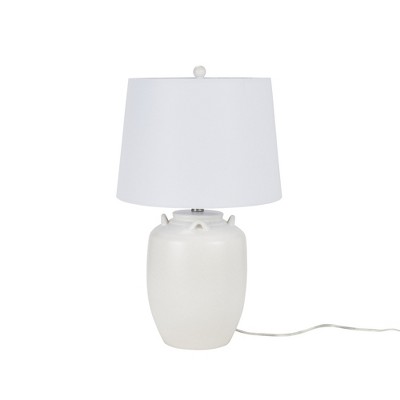 24" White Ceramic Jug Table Lamp - Nourison : Target