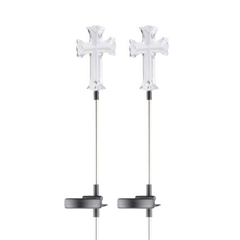 2pk 34" Solar Cross Pathway Lights - Alpine Corporation: Weather ...