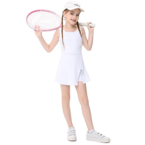 Girls Silt Tennis Dress With Built-in Shorts Girls Athletic Dress ...