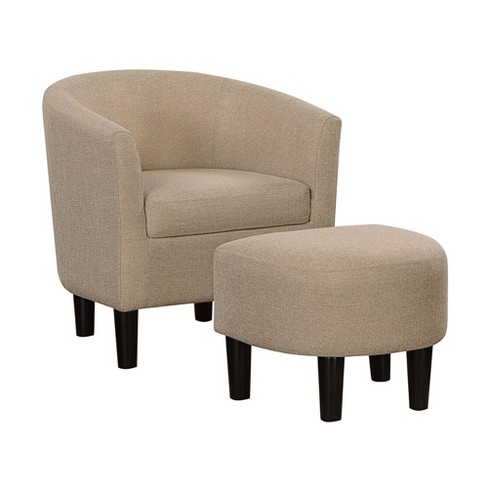 Breighton Home Take A Seat Churchill Accent Chair With Ottoman: Rounded ...