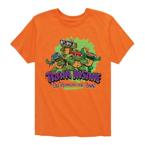 Boys' Teenage Mutant Ninja Turtles Mutant Mayhem Train Insane Short Sleeve Graphic T-shirt ...