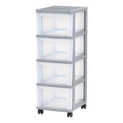 Iris Usa 3 Drawers Scrapbook Plastic Storage Unit With Organizer Top ...