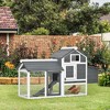 Pawhut 59" Small Wooden Chicken Coop Hen House Poultry Cage For Outdoor ...