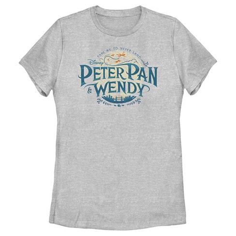 Women's Peter Pan & Wendy Take Me To Never Land Distressed Logo T-shirt ...
